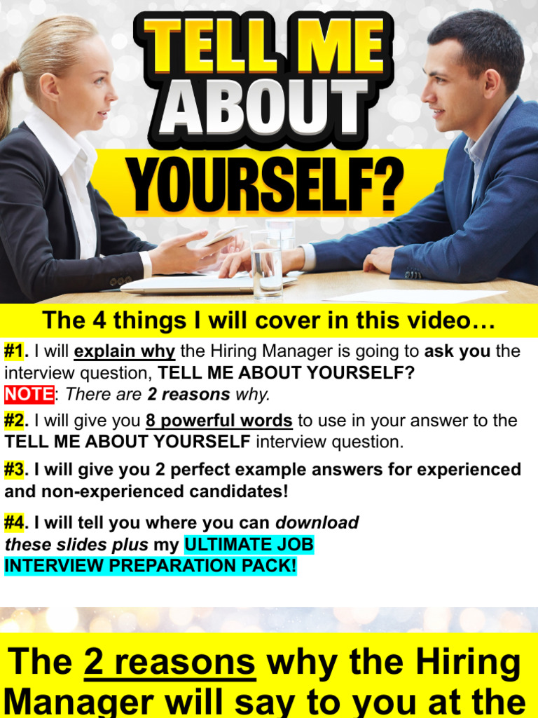 BONUS-TELL-ME-ABOUT-YOURSELF-for-JOB-INTERVIEWS-in-2024 | PDF | Job ...