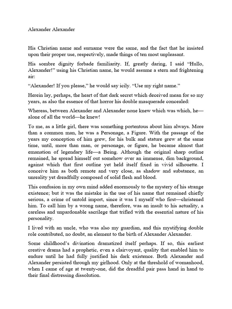 Alexander Alexander | PDF