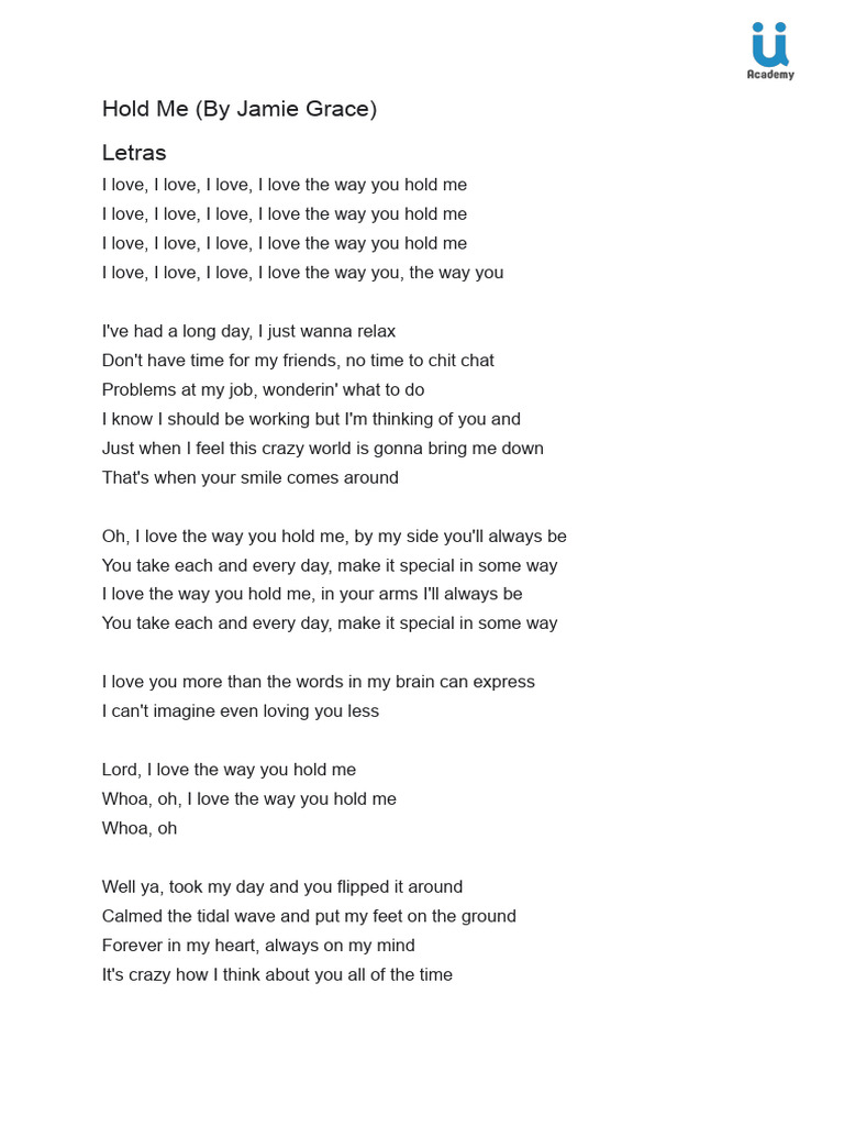 Hold Me Lyrics | PDF | Recorded Music | Sound Recording
