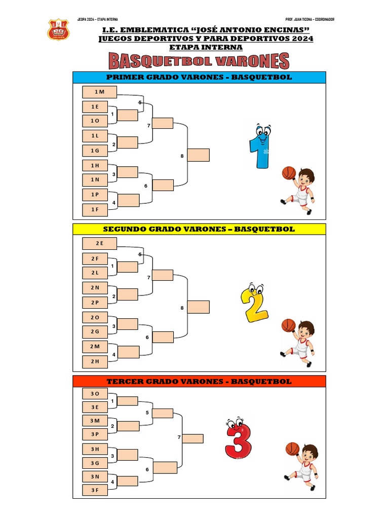 JEDPA 2024: Etapa Interna Básquetbol | PDF
