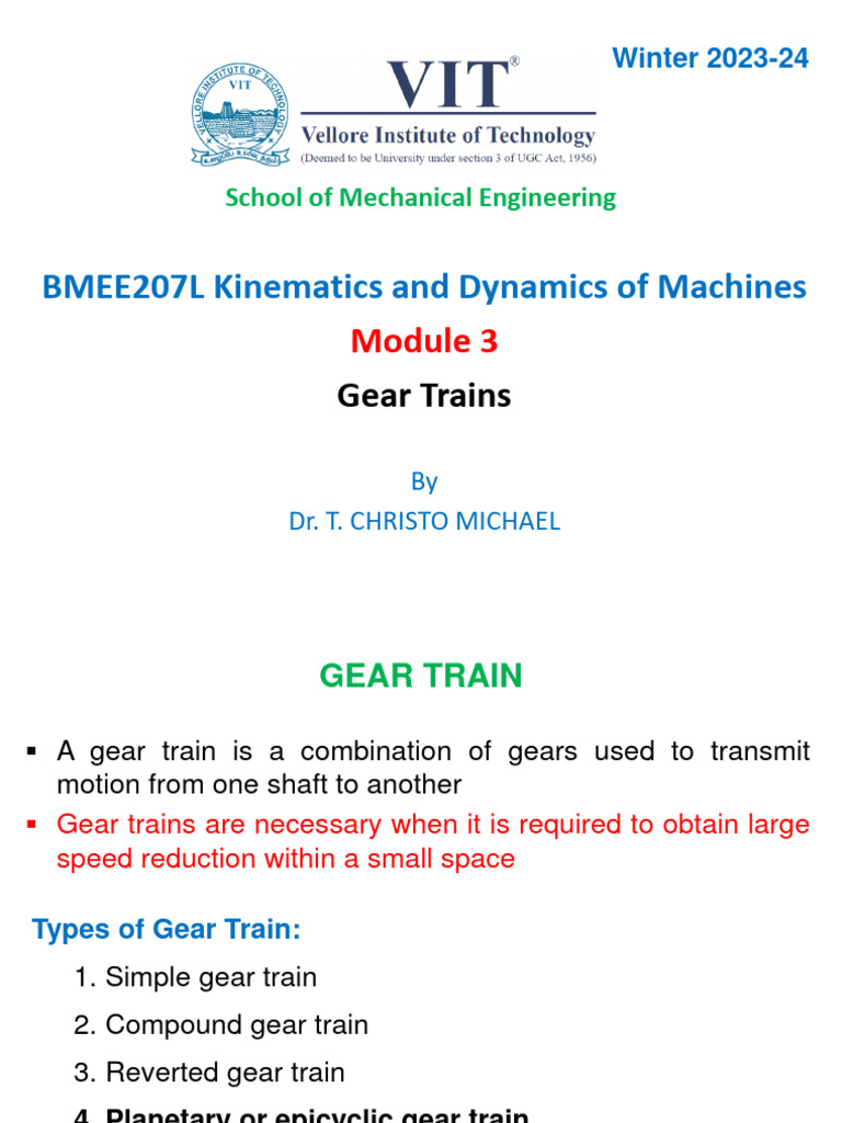 Gear Train | PDF | Gear | Mechanics