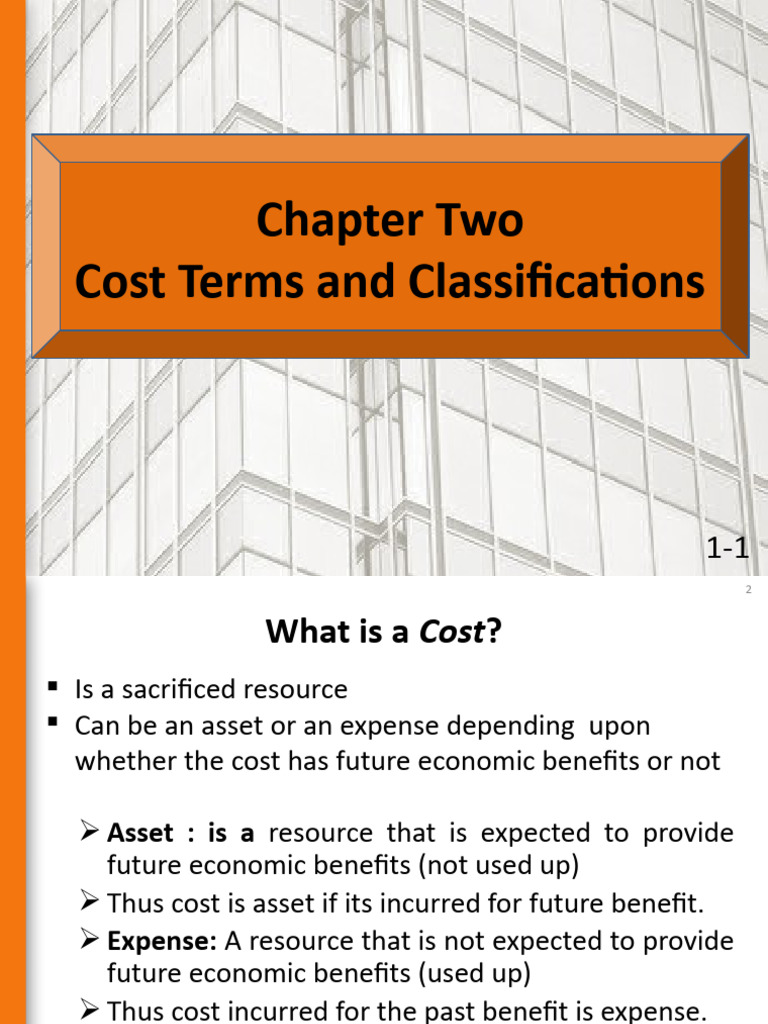 Cost Classification | PDF | Cost Of Goods Sold | Cost