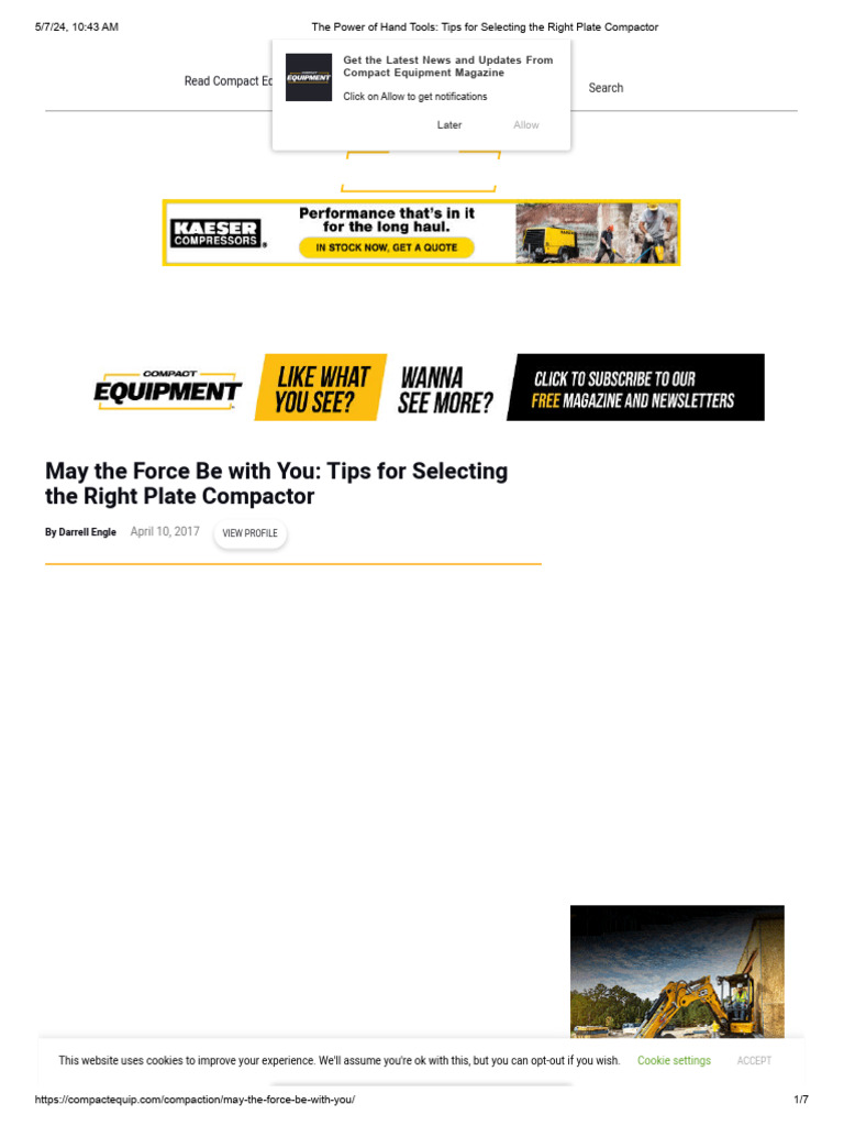 The Power of Hand Tools - Tips For Selecting The Right Plate Compactor ...