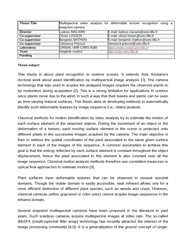 Thesis Title Director Co-Supervisor Co-Supervisor Co-Supervisor ...