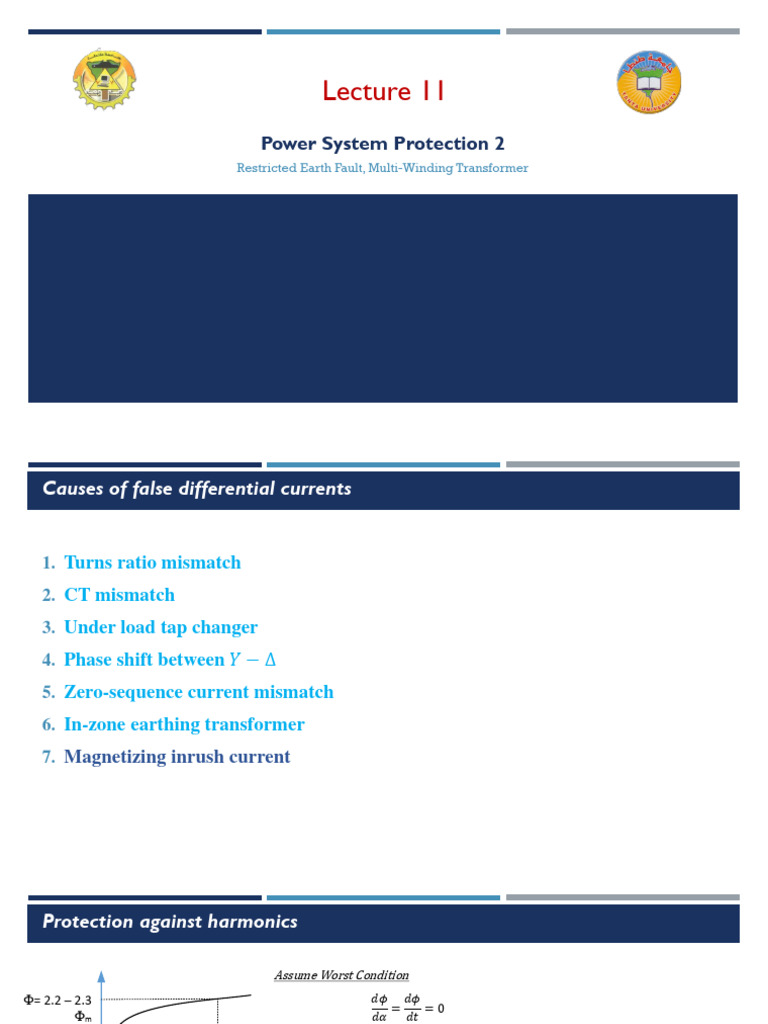 Protection Lec 11 - Modified | PDF | Transformer | Inductor