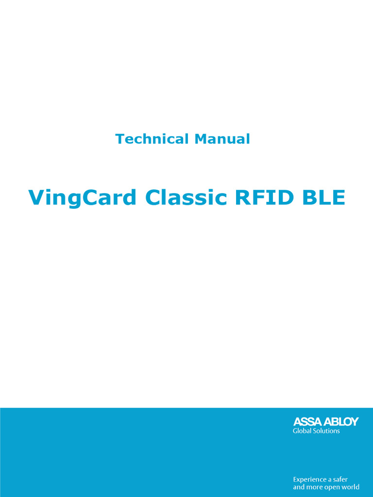 66 1100 057-2 VingCard Classic RFID BLE Technical Manual | PDF ...