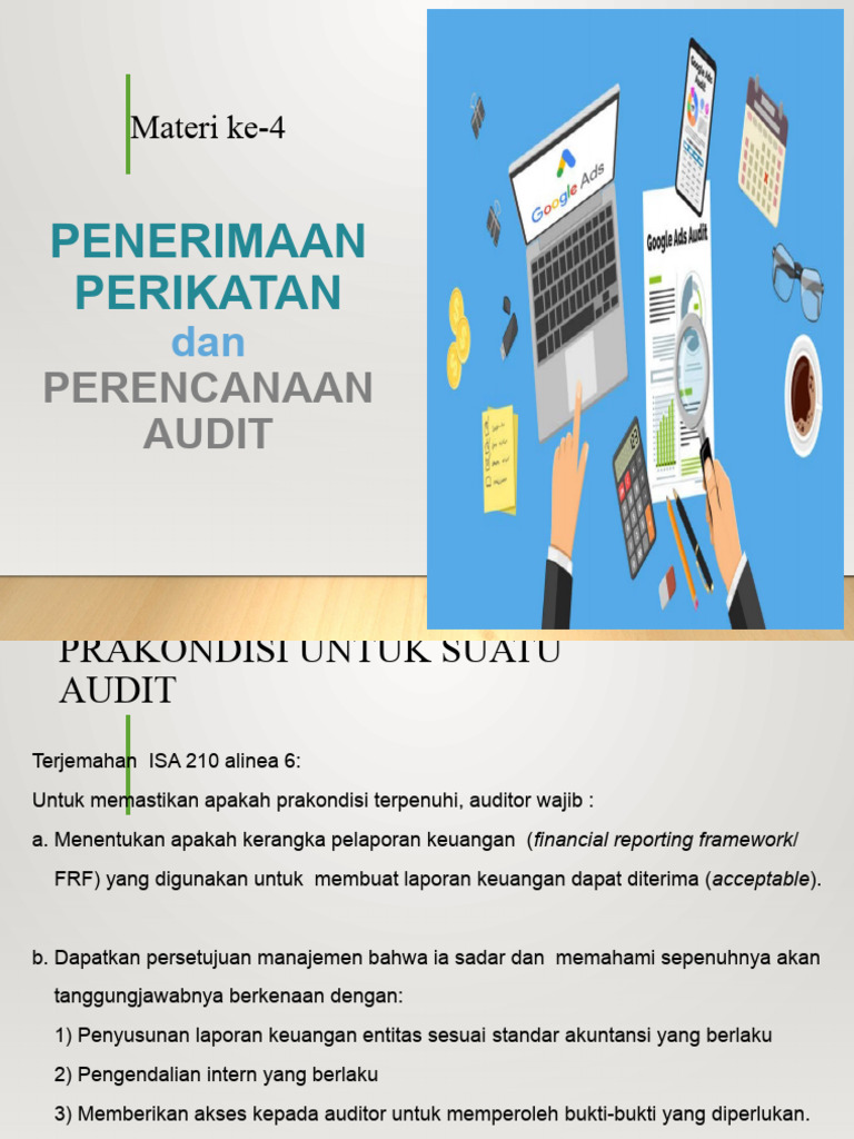 Materi 4-Penerimaan Perikatan Dan Perencanaan Audit | PDF