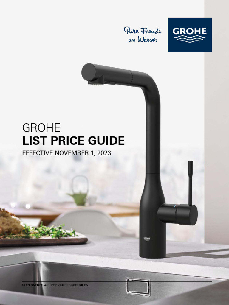 GROHE List Price Guide | PDF | Sink