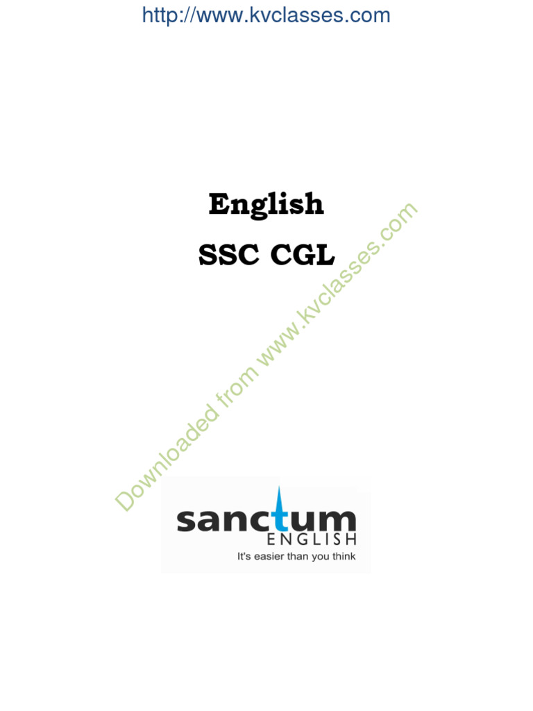 English SSC CGL (Pdfdrive) | PDF | Adverb | Syntactic Relationships