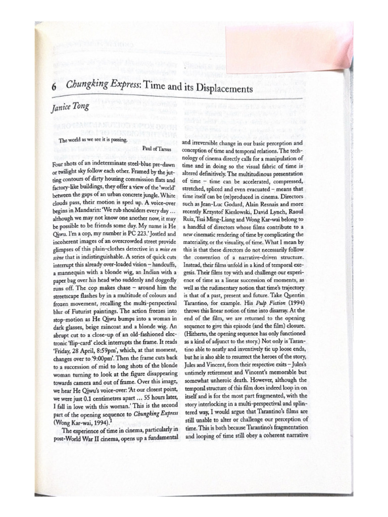 Janice Tang, Time and Its Displacements | PDF