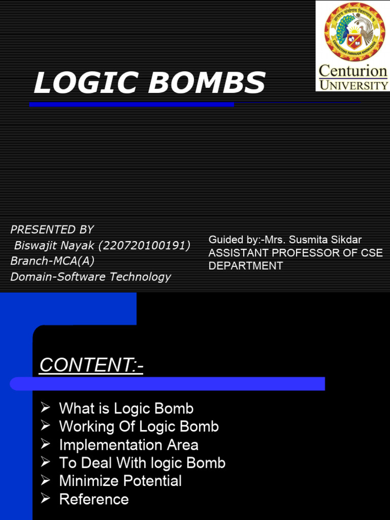 Logic Bomb | PDF | Antivirus Software | Computer Virus