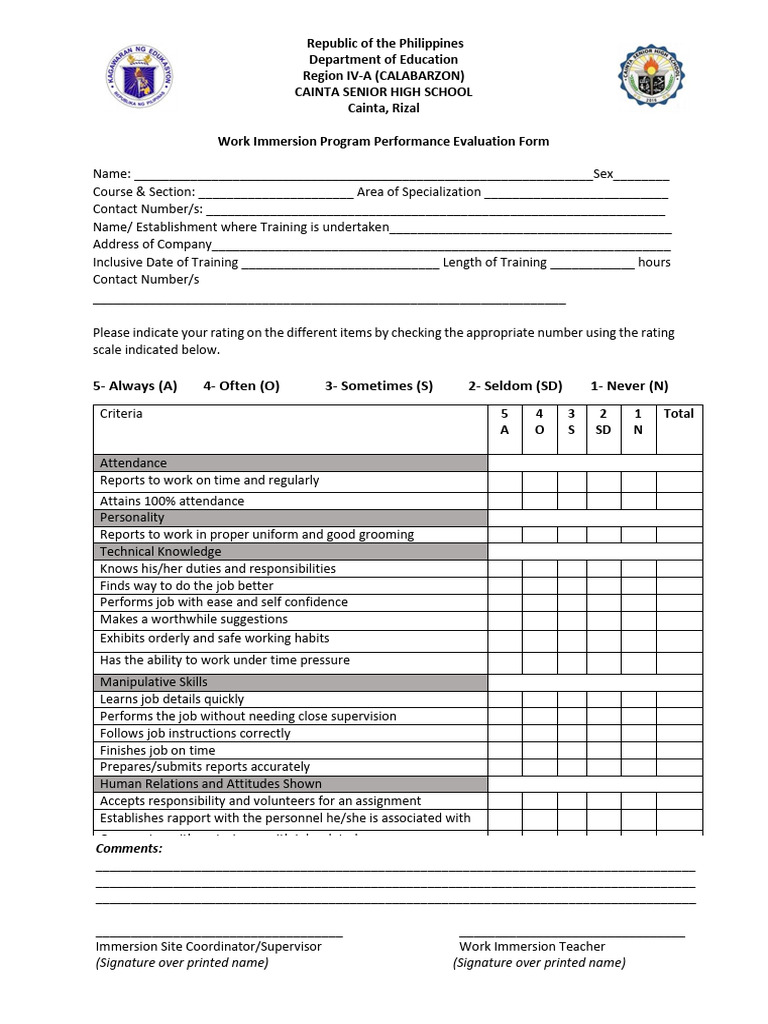 OJT Performance Evaluation | PDF | Performance Appraisal | Social Psychology