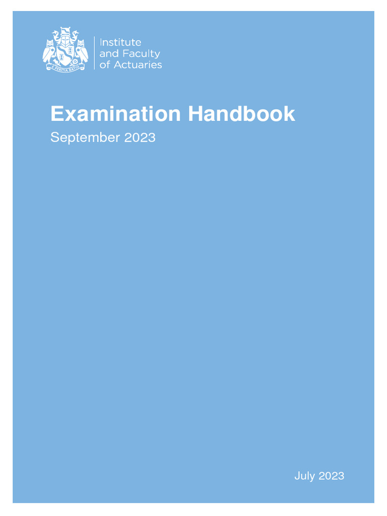 IFoA Examination Handbook 2023 | PDF | Microsoft Excel | Microsoft Word