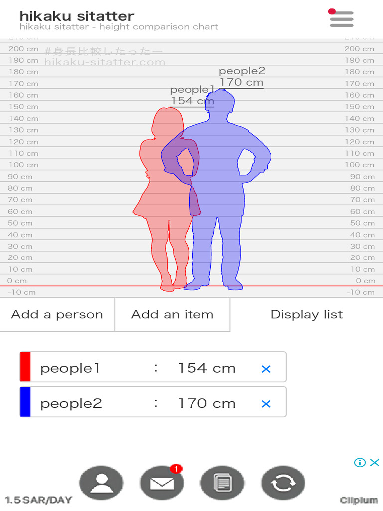 Height Comparison with Hikaku Sitatter | PDF