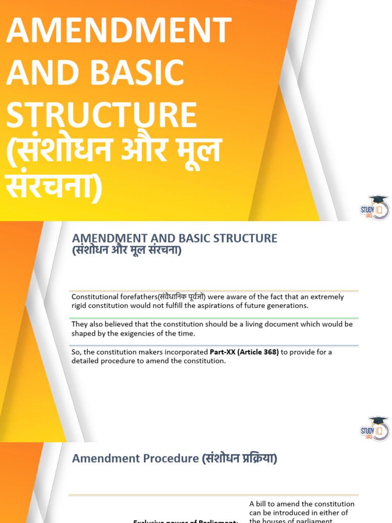 Amendment and Basic Structure | PDF | Constitutional Amendment | Ratification