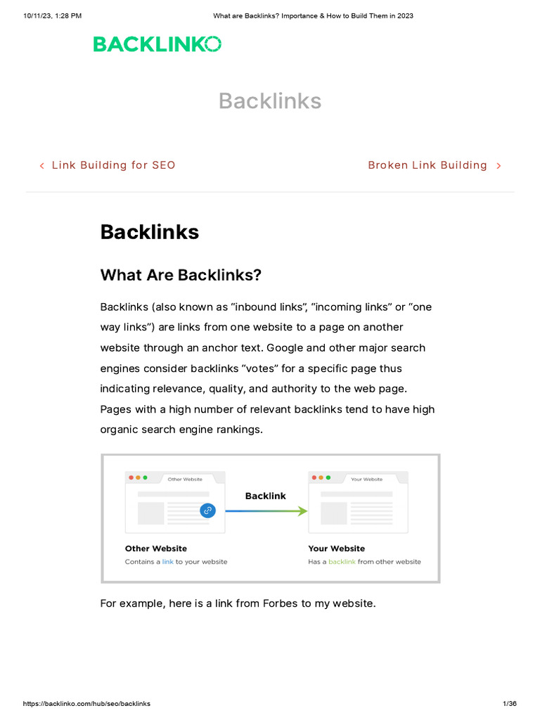 What Are Backlinks - Importance & How To Build Them in 2023 | PDF ...