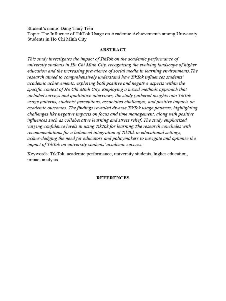 Abstract and References Draft 1 | PDF