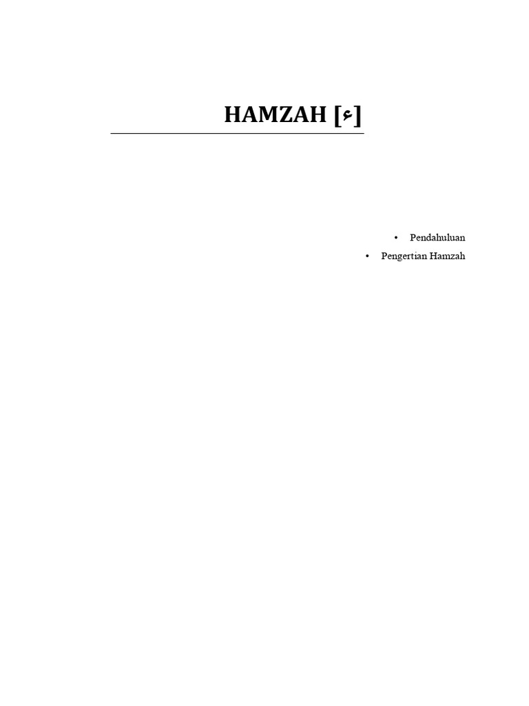 HAMZAH | PDF | Seni & Disiplin Bahasa
