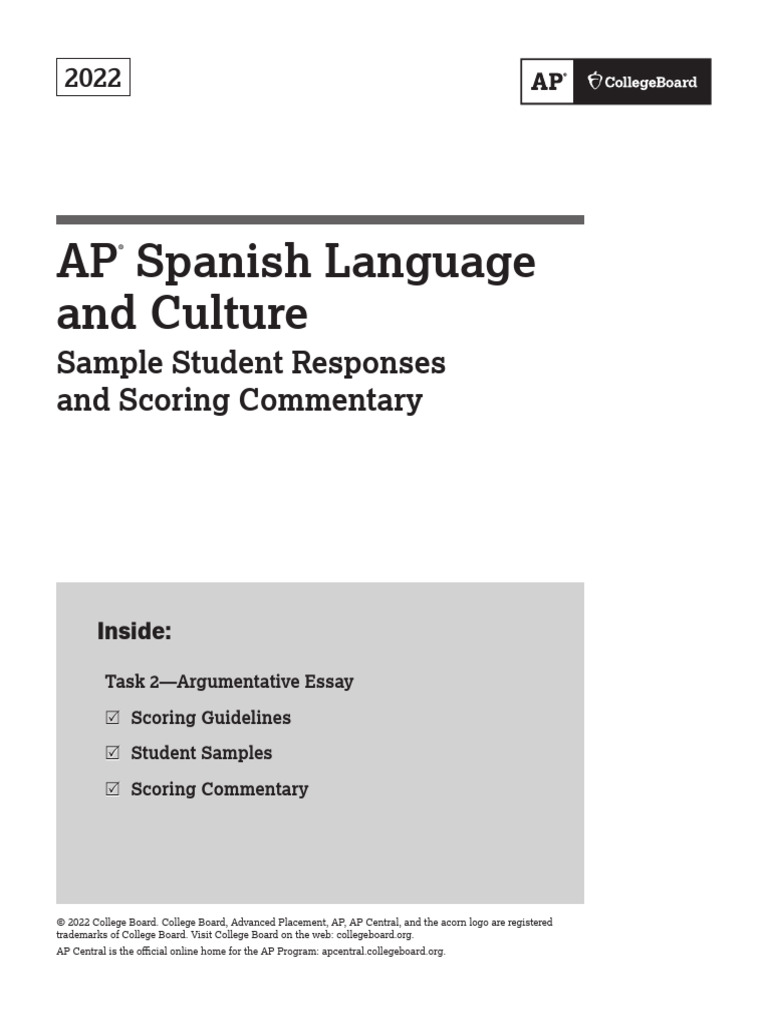 Ap22 Apc Spanish Language Task 2 | PDF | Idiom | Syntax