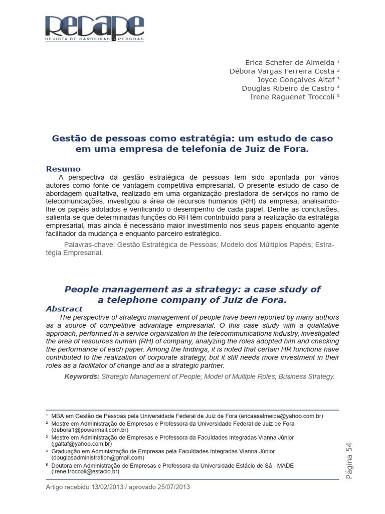 EXTRUTURA DE ARTIGO CIENTÍFICO | PDF | Gestão de recursos humanos ...