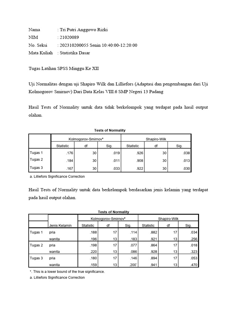 Latihan.M12 - TRI PUTRI ANGGOWO RIZKI (21020089) | PDF