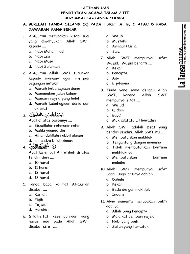 UAS PAI III - I | PDF
