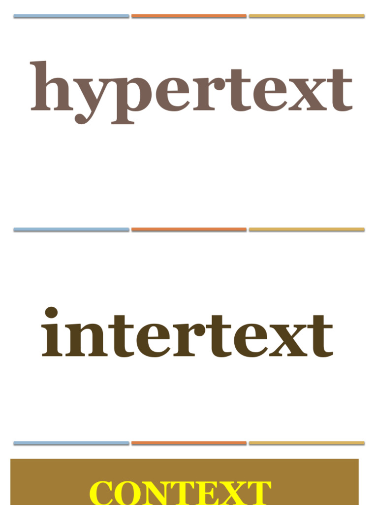 Understanding Hypertext and Intertextuality | PDF | Intertextuality | Liberal Arts Education