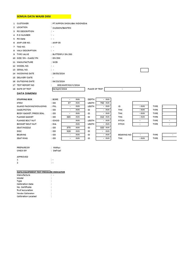 Report BV Amp 05 PT - Nippon Shokubai | PDF | Valve | Mechanical Engineering