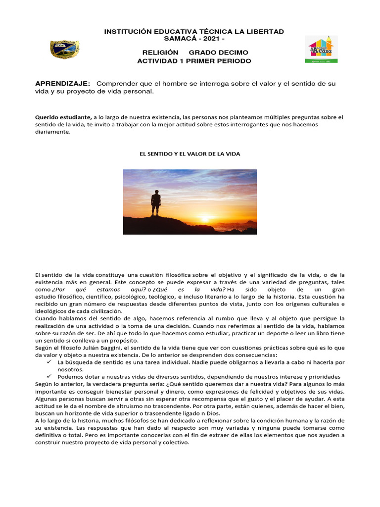 7 - 10educación Religosa 1 | Descargar gratis PDF | Significado de la ...