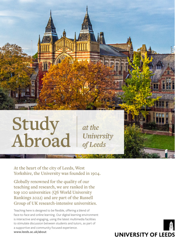 University of Leeds Study Abroad Brochure For Partners 22 23 | PDF ...
