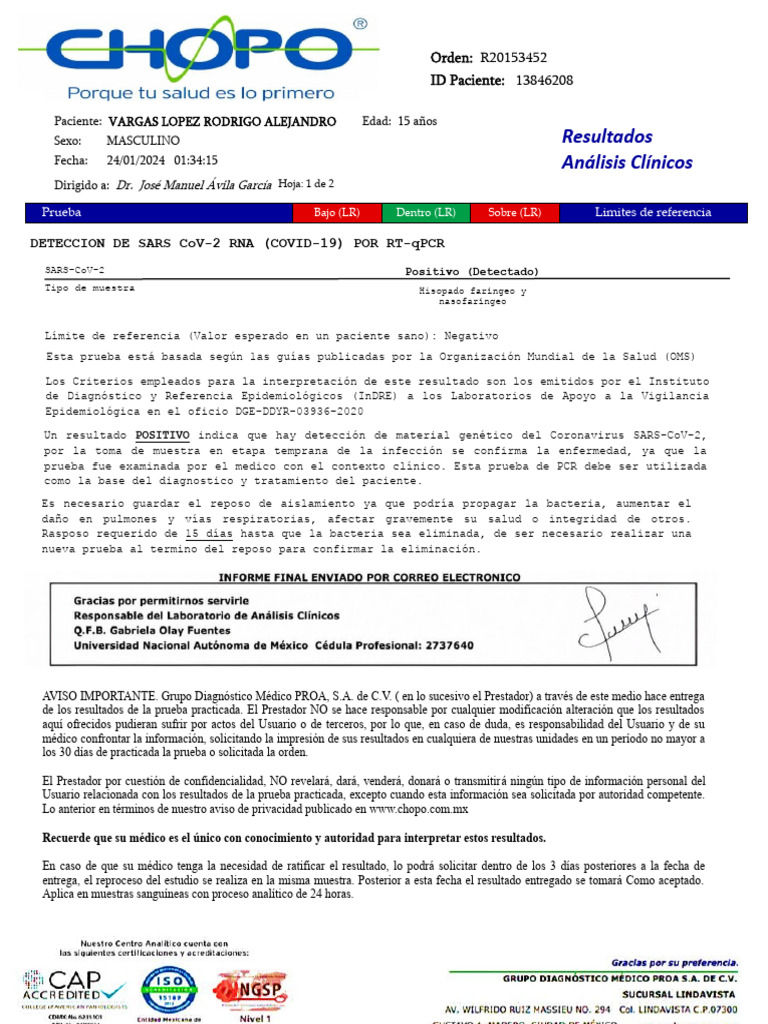 Chopo | PDF | Diagnostico medico | Epidemiología