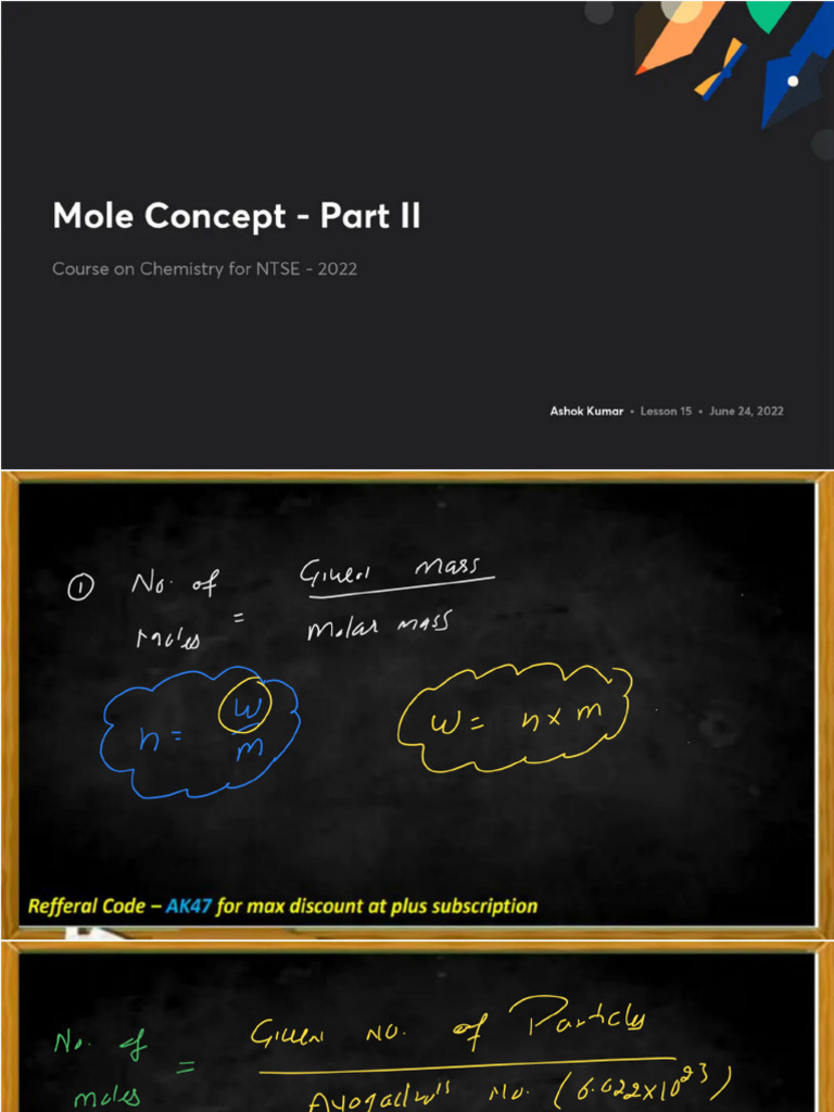 Mole Concept Part II With Anno | PDF