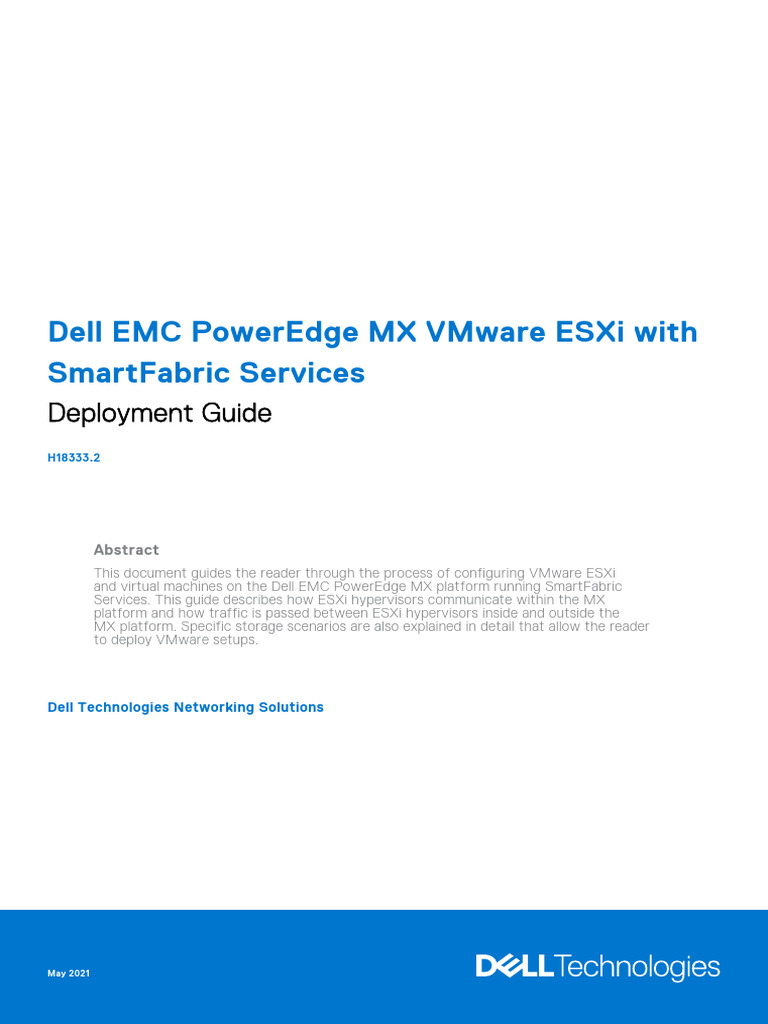 DG Poweredge MX Vmware Esxi Sfs | PDF | Virtual Machine | Computer Science