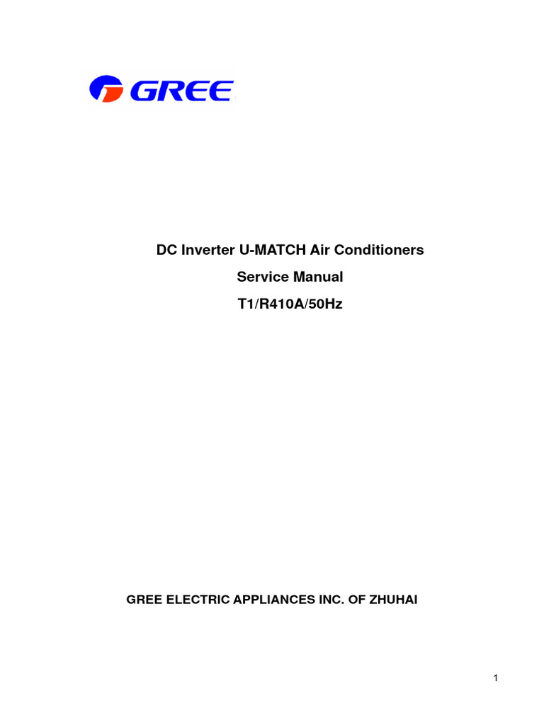 Gree Aircon | PDF | Air Conditioning | Electric Motor