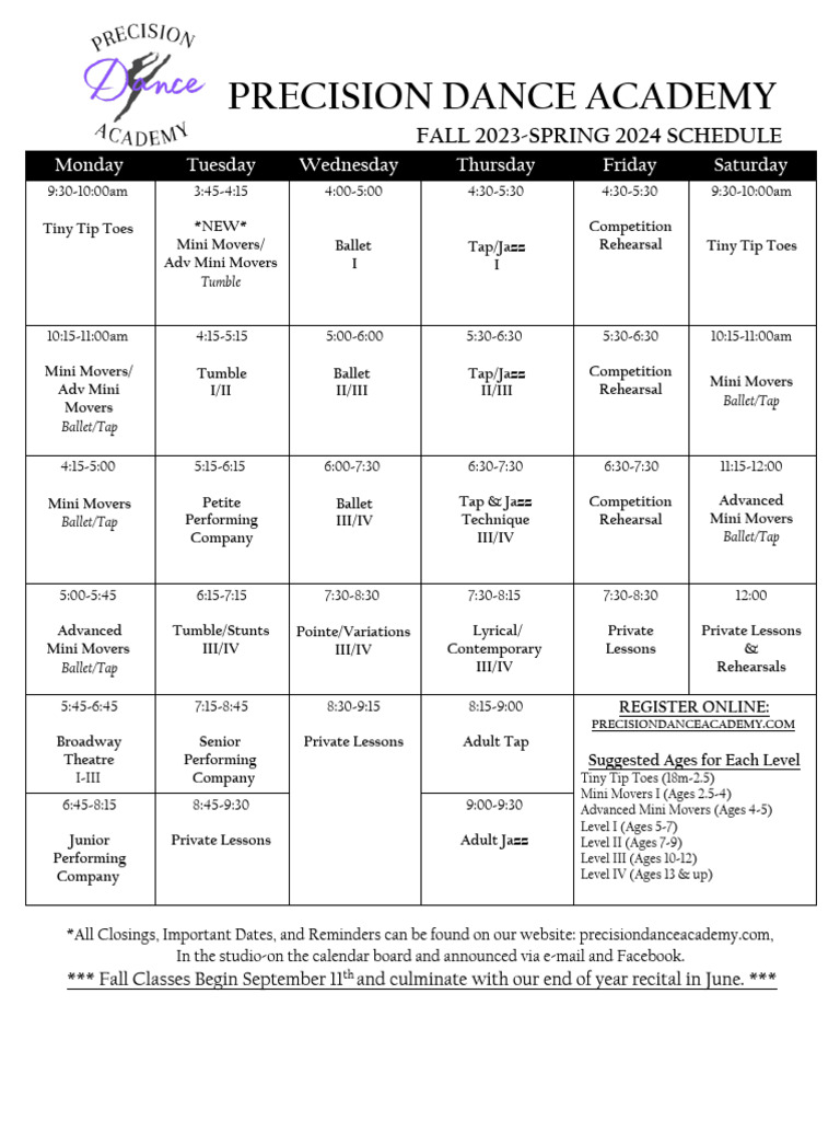 Pda Schedule 23-24 Final | PDF | Credit Card | Payments