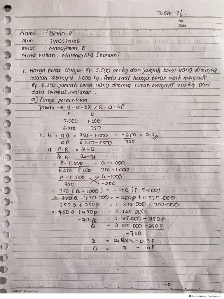 Diana - 3202230106 - Mnje - Matematika Eko | PDF