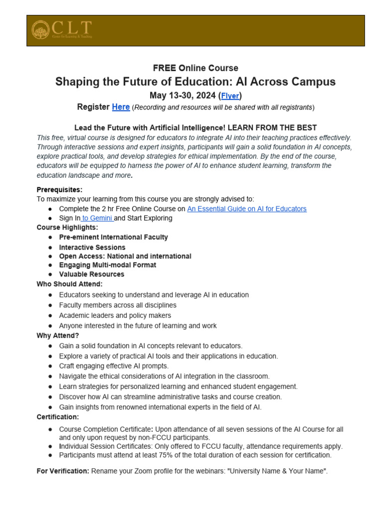 AI Course CLT@FCCU | PDF | Artificial Intelligence | Intelligence (AI ...