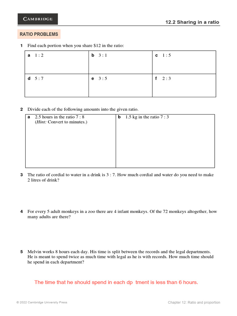 12 2 Ratio Problems | PDF