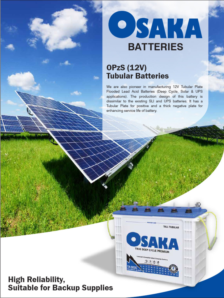 Osaka Tubular Technical Data Sheet | PDF | Electricity | Electrical ...