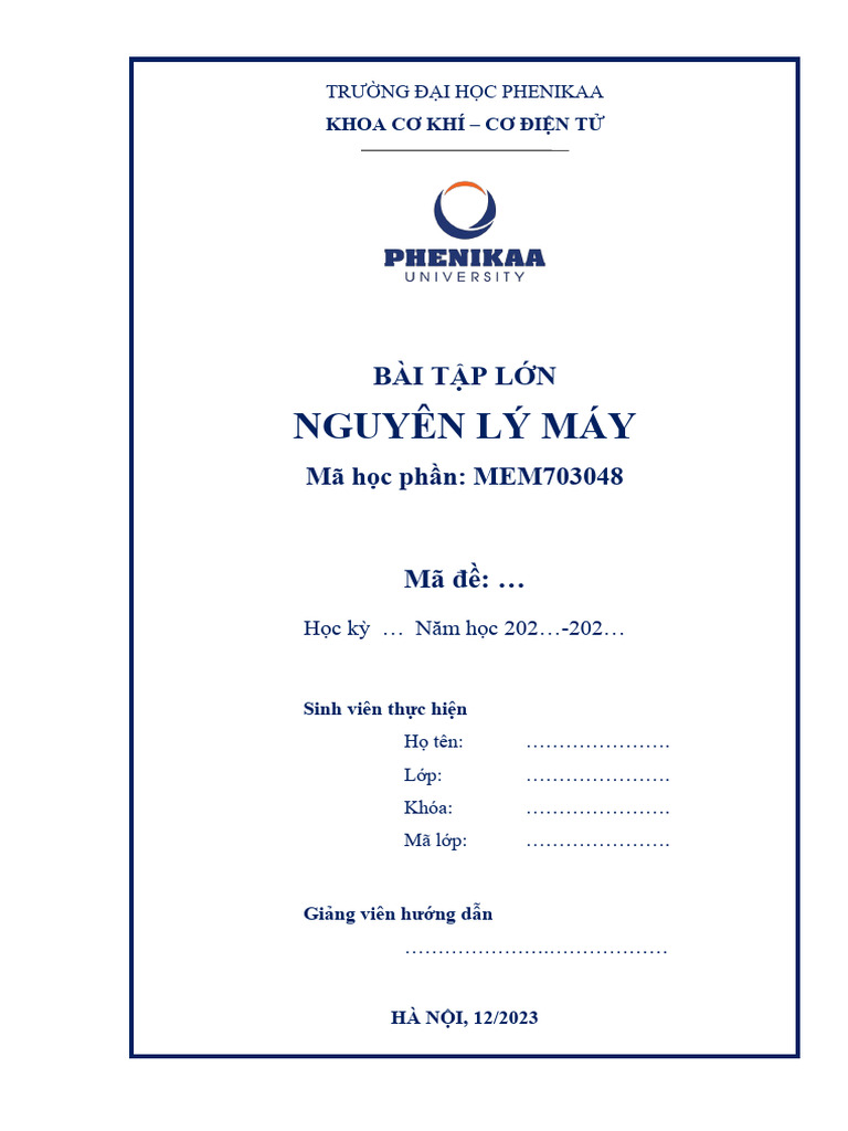 Báo cáo Bài tập lớn NLM - template | PDF