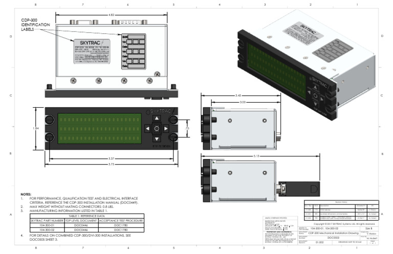 CDP 300 Mechanical Installation Drawing DOC0503 R01 002 | PDF