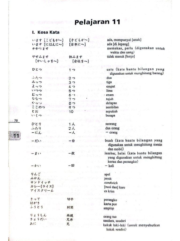 Bab 11 Kotoba | PDF