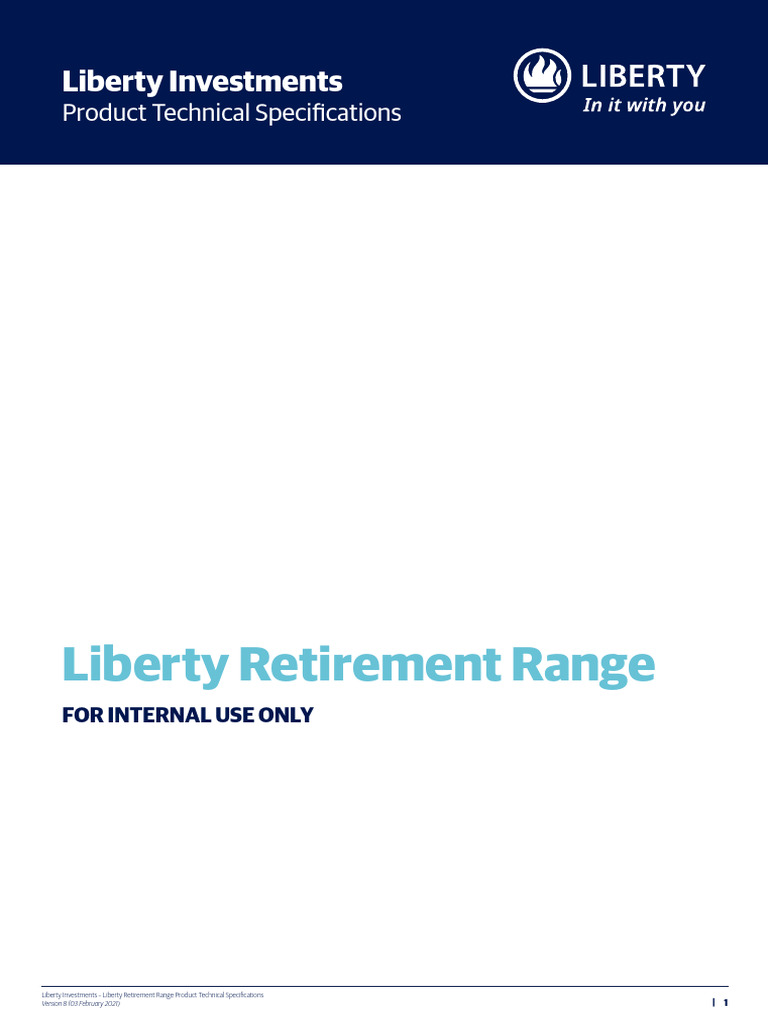 Liberty Retirement Range Specs | PDF | Pension | Retirement