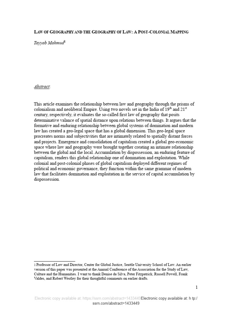 Law of Geography | PDF | Capitalism | Geography