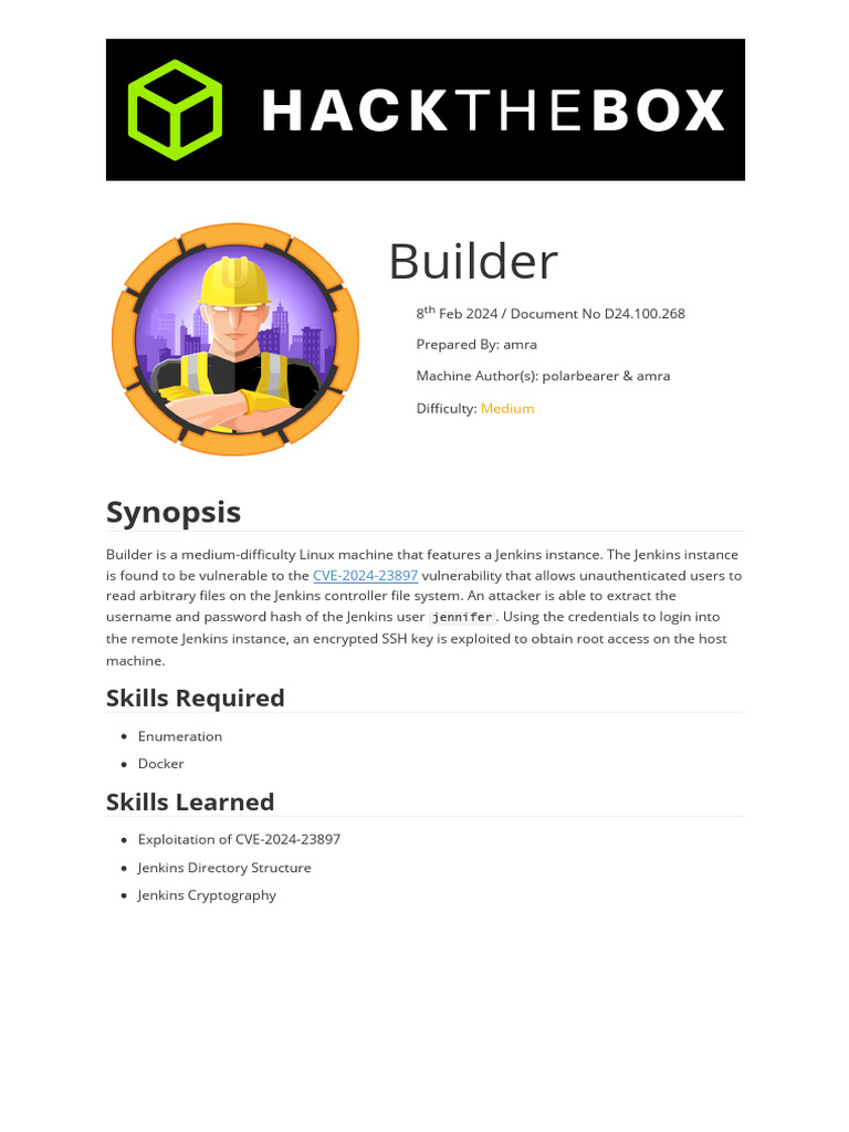 Builder | PDF | Secure Shell | User (Computing)