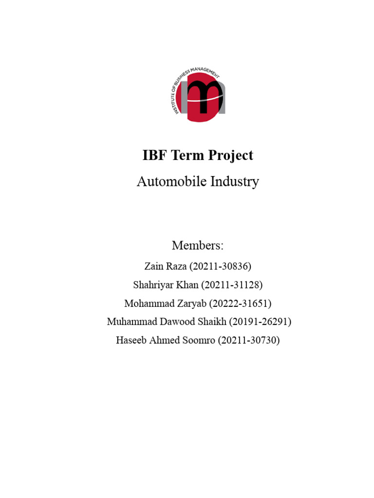 IBF Term Project | PDF | Honda | Car