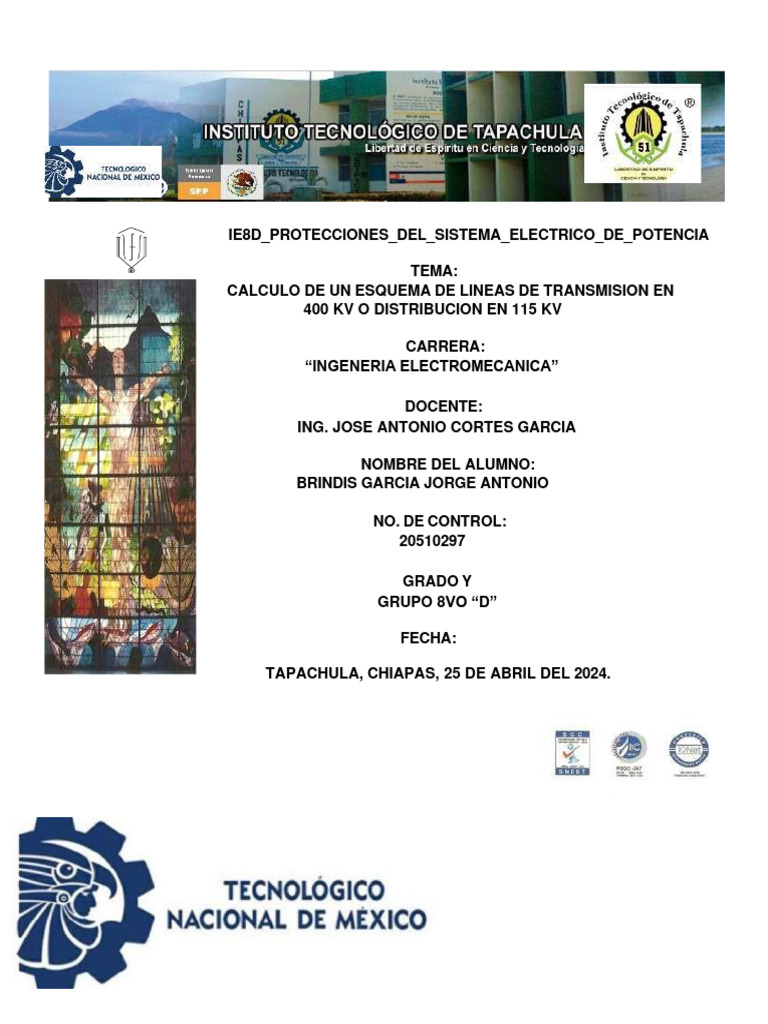 U3 TA4 TAREA CALCULO DEL ESQUEMA DE UNA LINEA DE TRANSMISION | PDF | Aislador (Electricidad ...