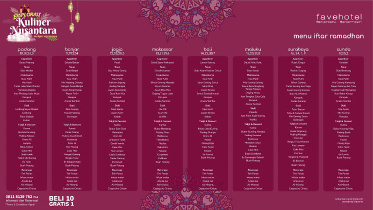 Iftar Ramadhan Menu | PDF