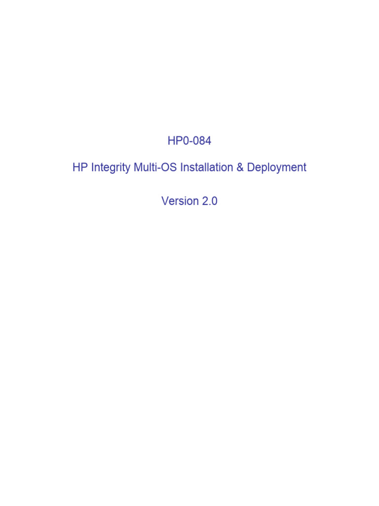 HP0-084 2-0 | PDF | Booting | Command Line Interface