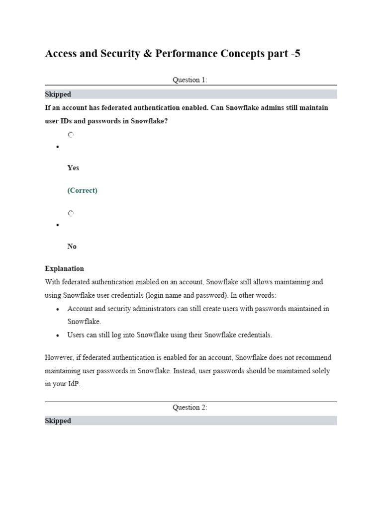 Access and Security Part - 5 | PDF | Databases | Computer Data Storage